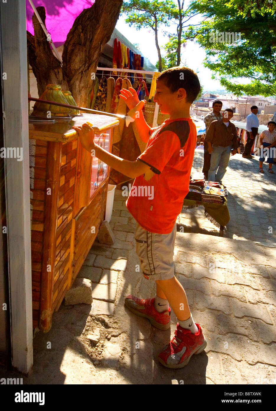 Bazaar by Kaymakli underground city Cappadocia Turkey Stock Photo - Alamy