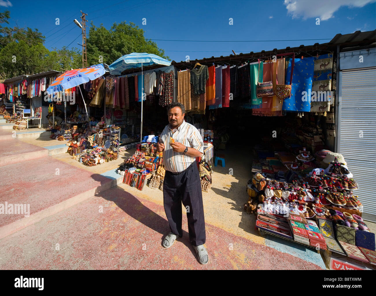 Bazaar by Kaymakli underground city Cappadocia Turkey Stock Photo - Alamy