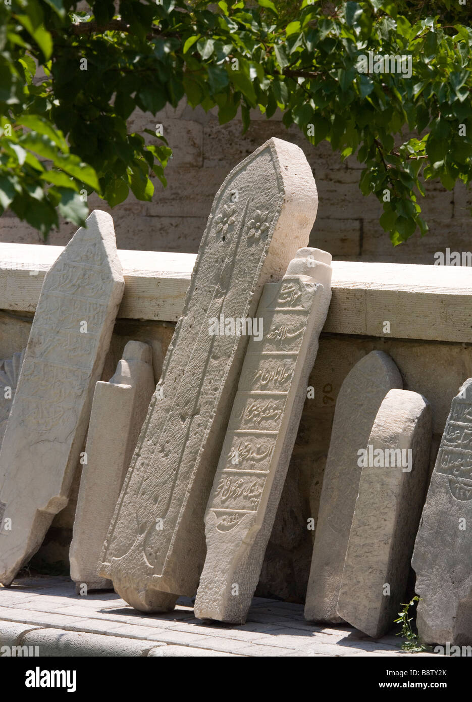 Islamic gravestone by Mevlana Museum Konya Turkey Stock Photo - Alamy