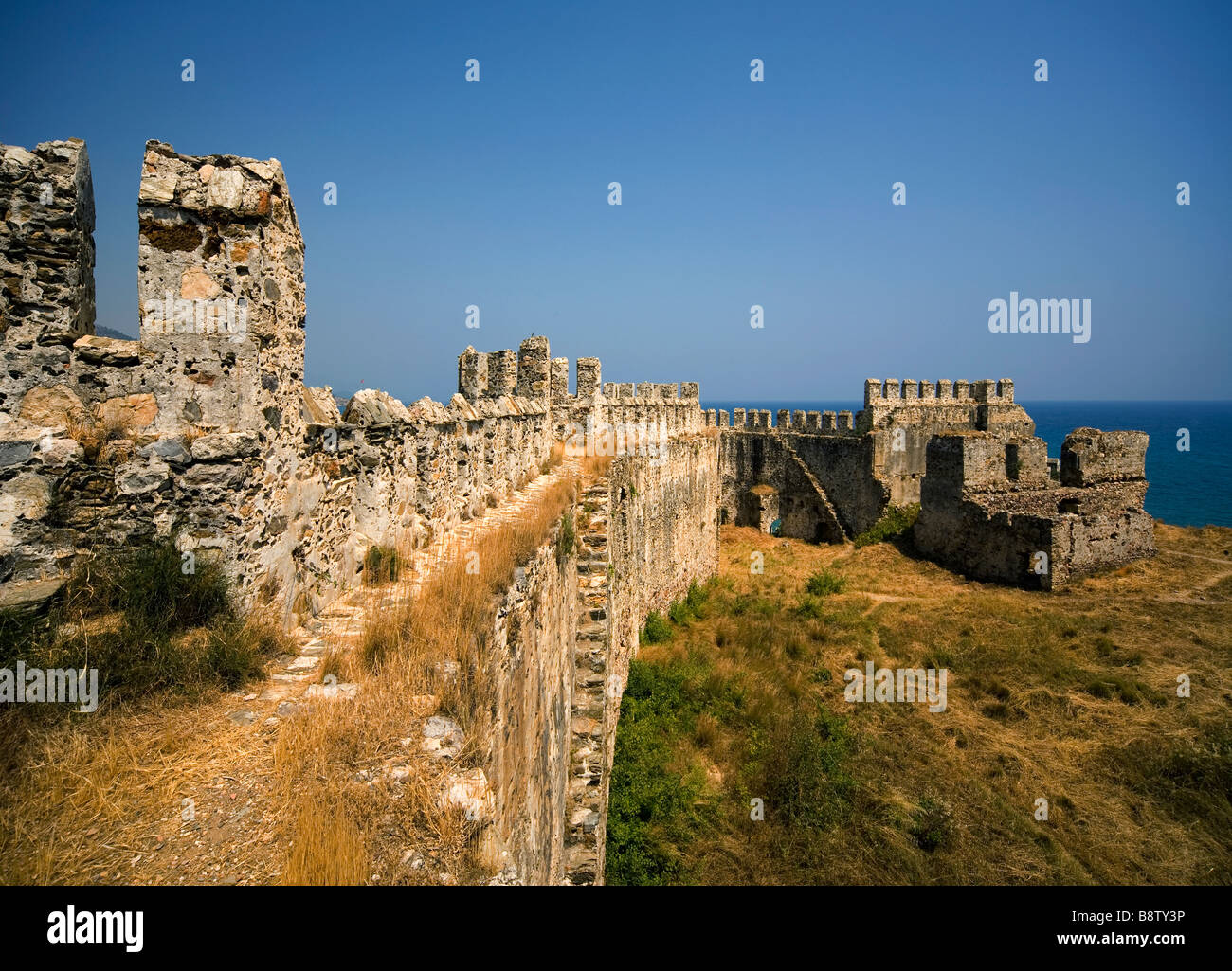 Mamure Kalesi castle Anamur Turkey Stock Photo - Alamy