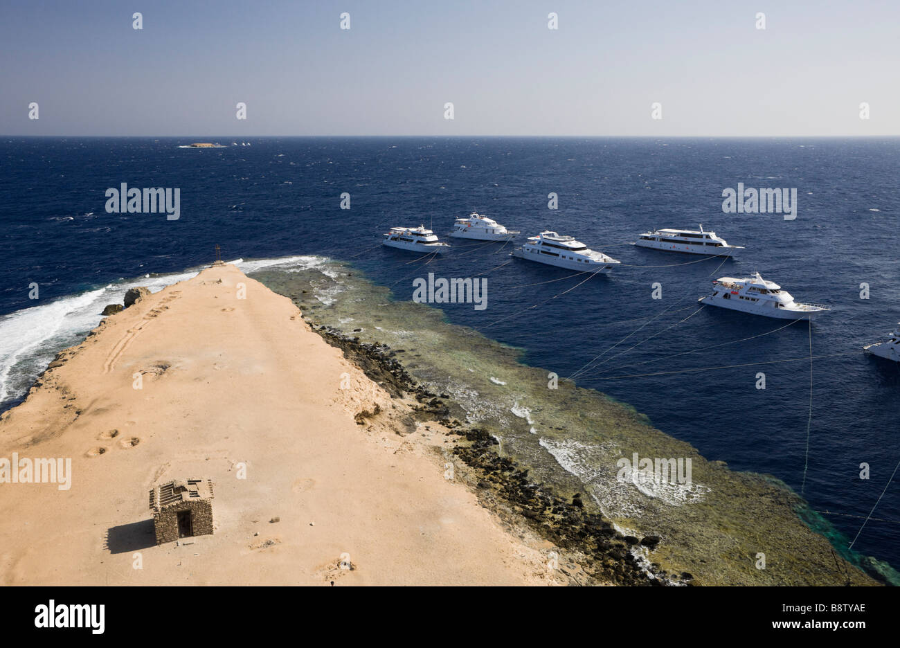 Diving Liveaboards at Reef Brother Islands Red Sea Egypt Stock Photo ...