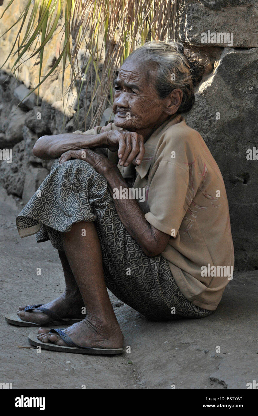 Bali Aga old lady,Julah village,Tejakula,Bali,Indonesia Stock Photo - Alamy