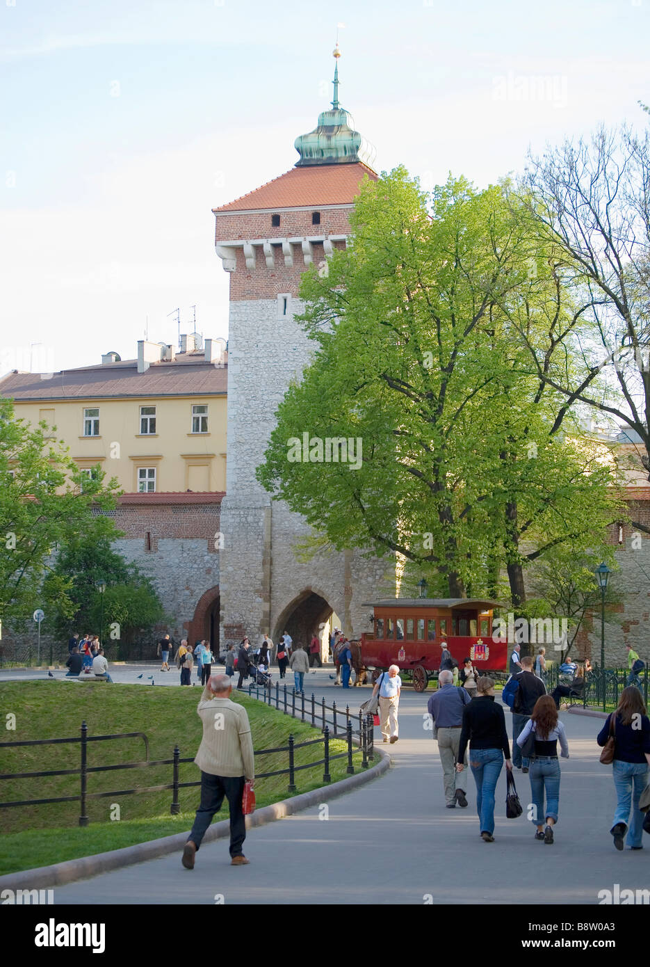 Poland Krakow Florianska Gate entrance to Old Town Stock Photo - Alamy