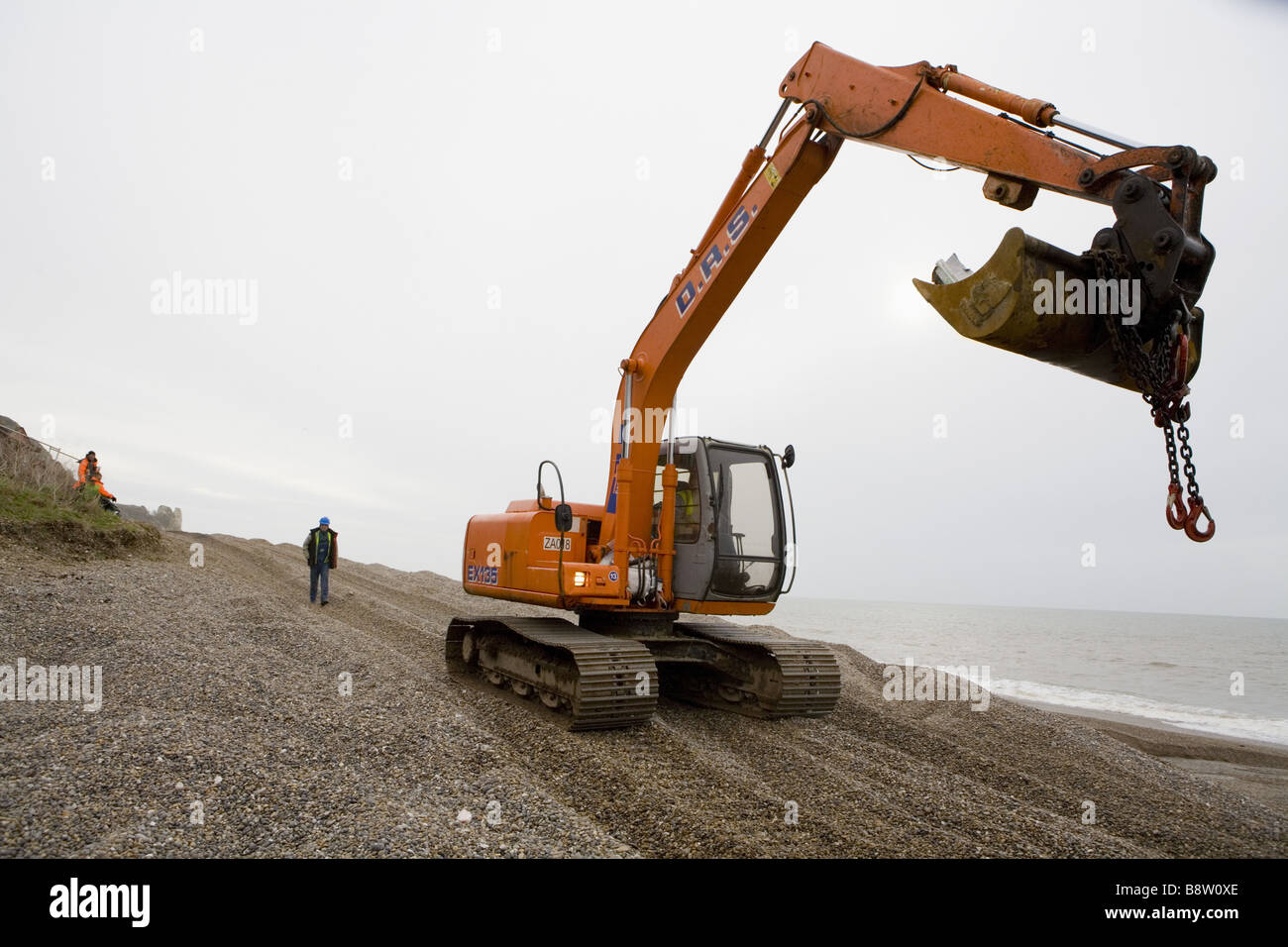 Clearing up the aftermath of the MSC Napoli shedding its cargo now ...