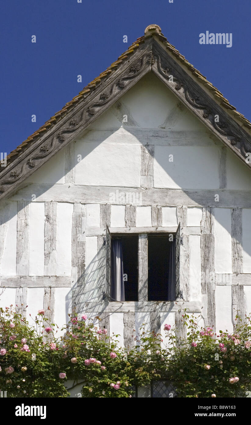 Front gable at Lower Brockhampton House the medieval manor house on the ...