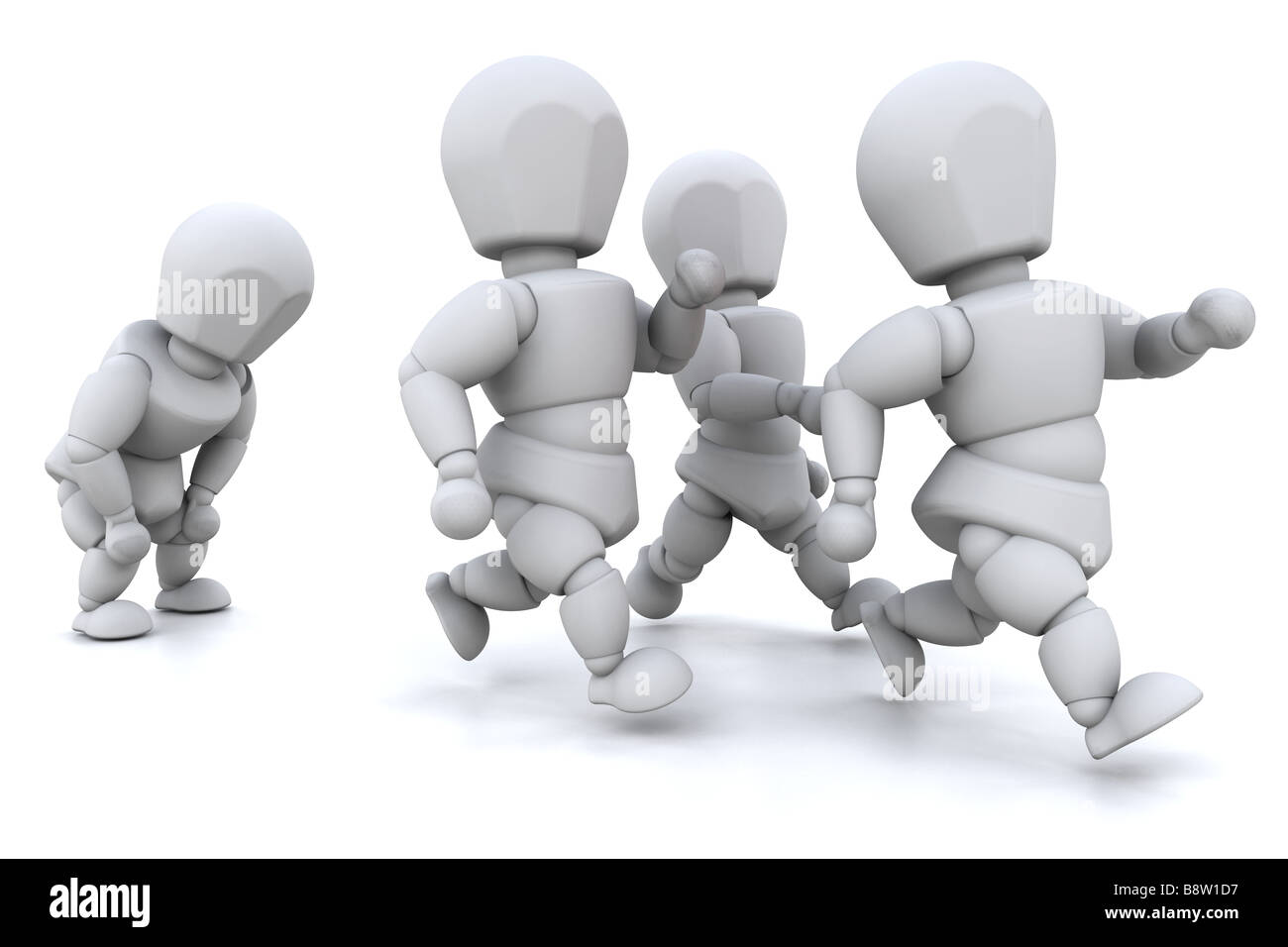 Someone struggling to keep up with the pace Stock Photo - Alamy