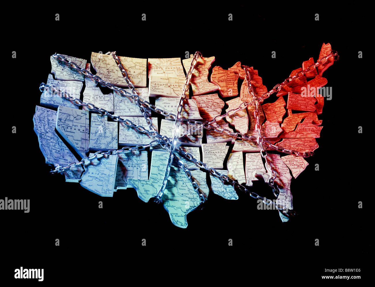 Map of the united states hi-res stock photography and images - Alamy