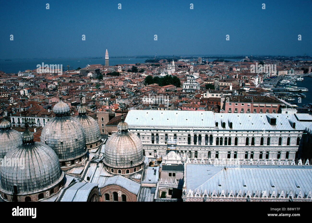 Venice cityscape and Basilica rooftops Stock Photo - Alamy