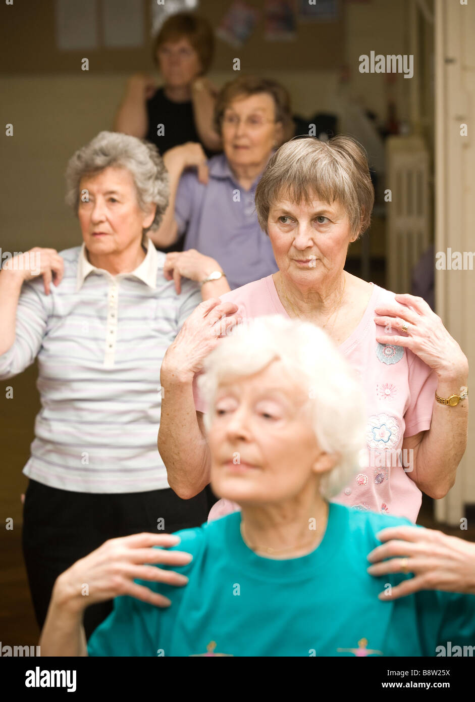 Elderly women at a keep fit class Stock Photo - Alamy