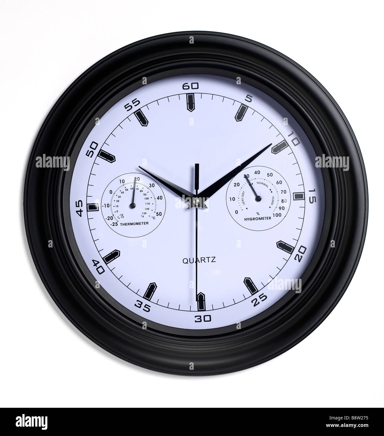 Black Wall Clock Stock Photo - Alamy