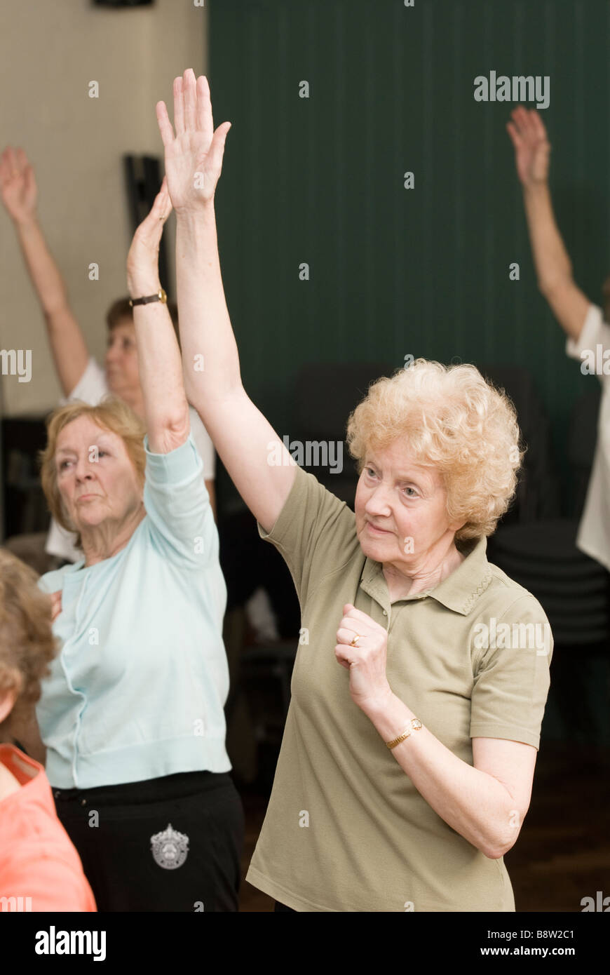 Elderly women at a keep fit class Stock Photo - Alamy