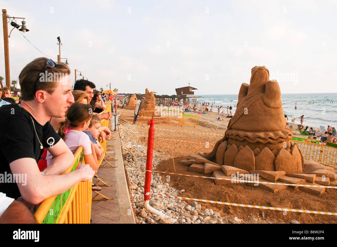 Israel Haifa Sand sculpture festival on the Haifa beach June 2005 Stock ...