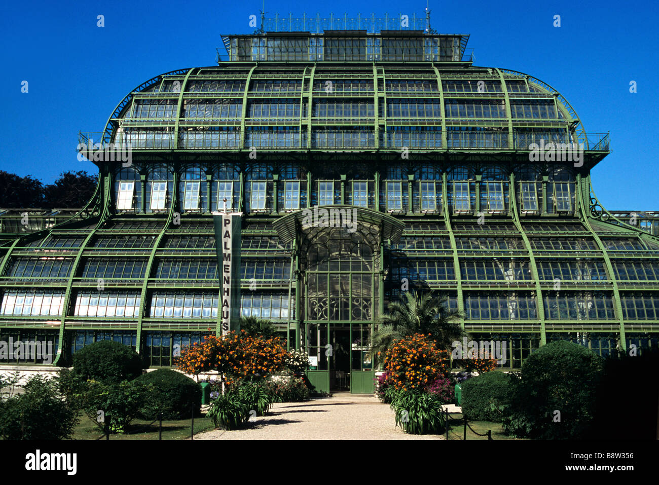 Steel & Glass Palmenhaus, Palm House or Greenhouse, Schönbrunn Palace ...