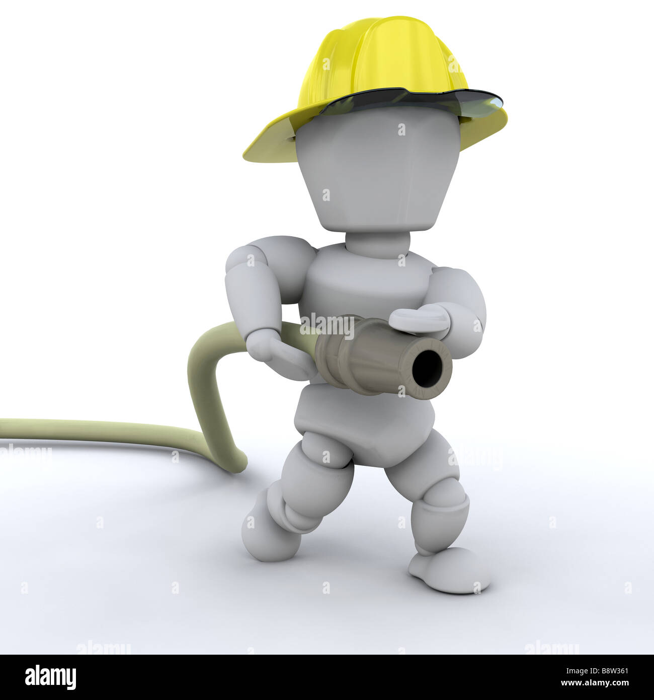 3D render of a fireman Stock Photo - Alamy