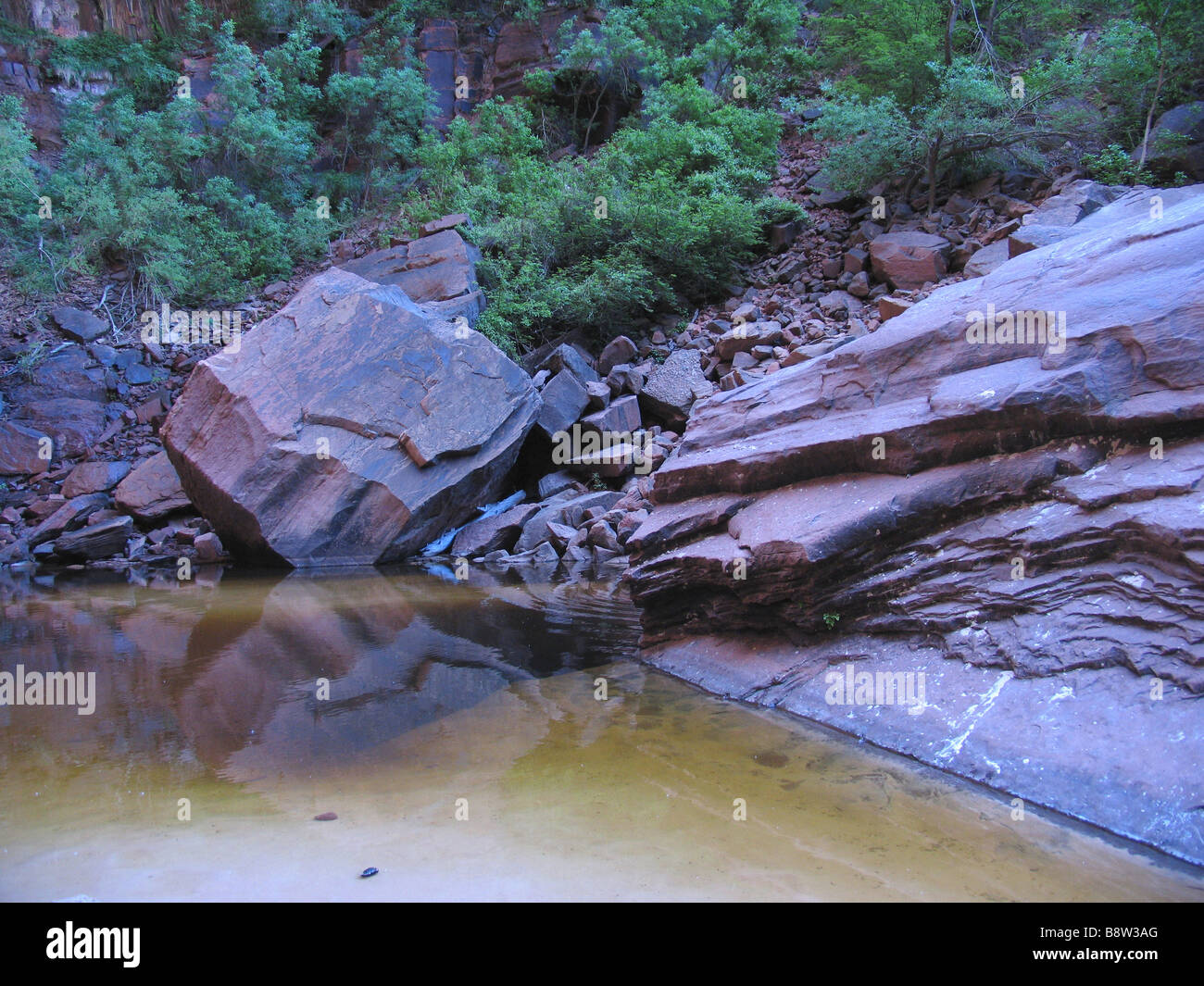 Upper Pool Emerald Pool Trail Zion Nat l Park Utah USA Stock Photo - Alamy