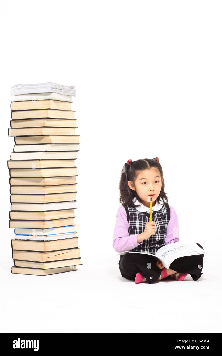 Young Child in Study Stock Photo - Alamy