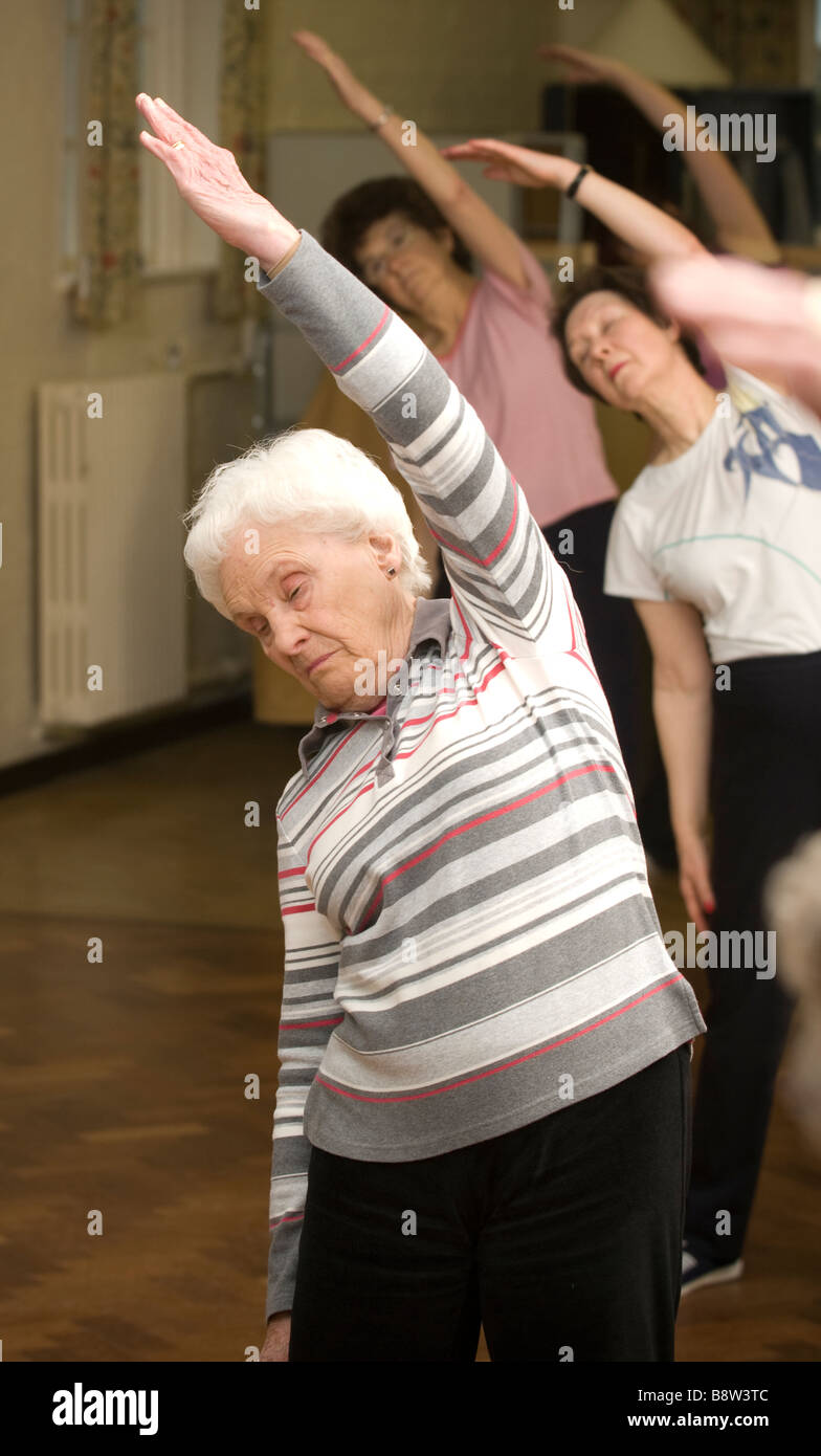 Elderly women at a keep fit class Stock Photo - Alamy
