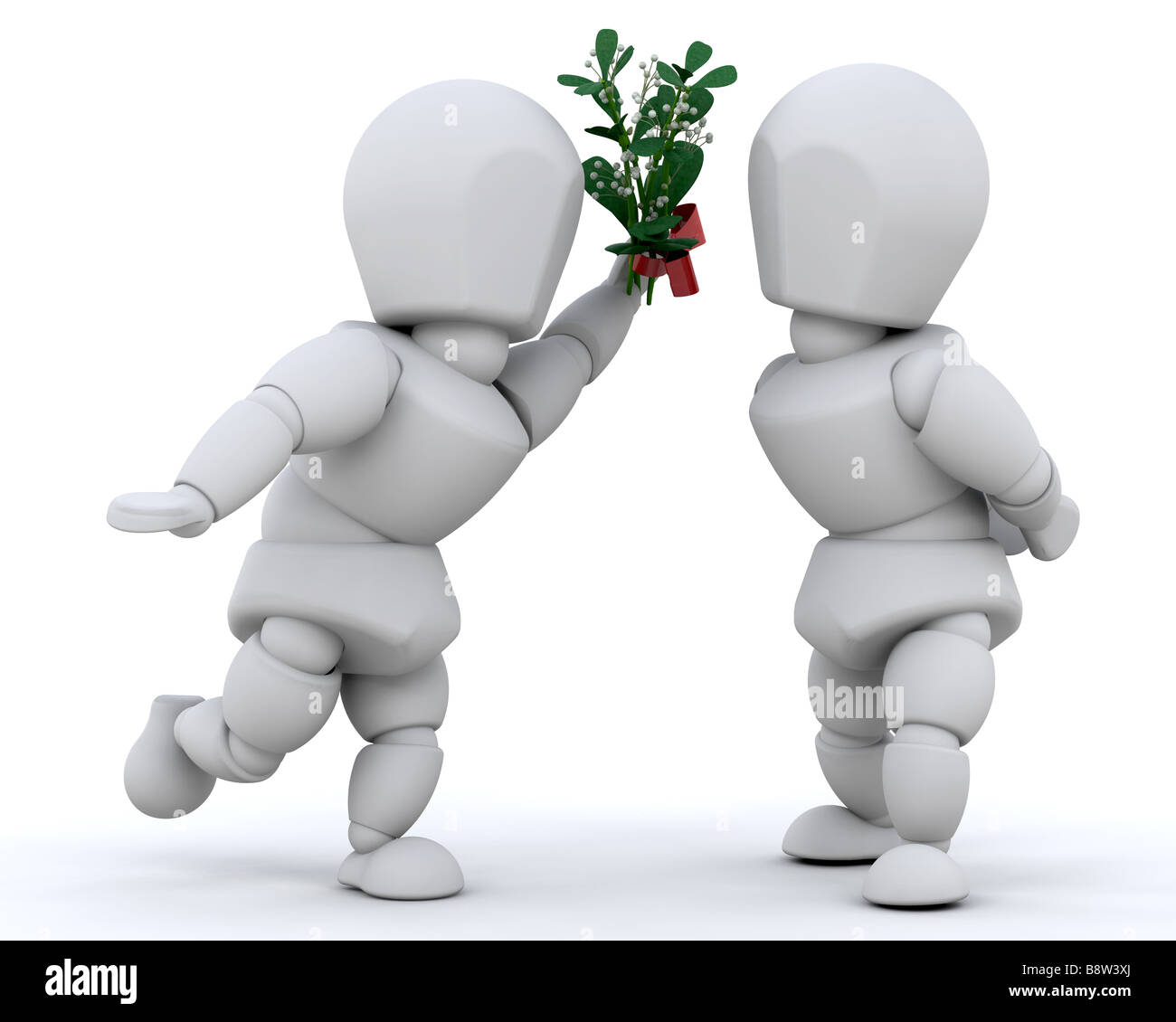 Couple kissing under mistletoe hi-res stock photography and images - Alamy