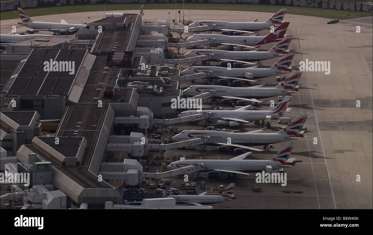 Aerial view heathrow airport hi-res stock photography and images - Alamy