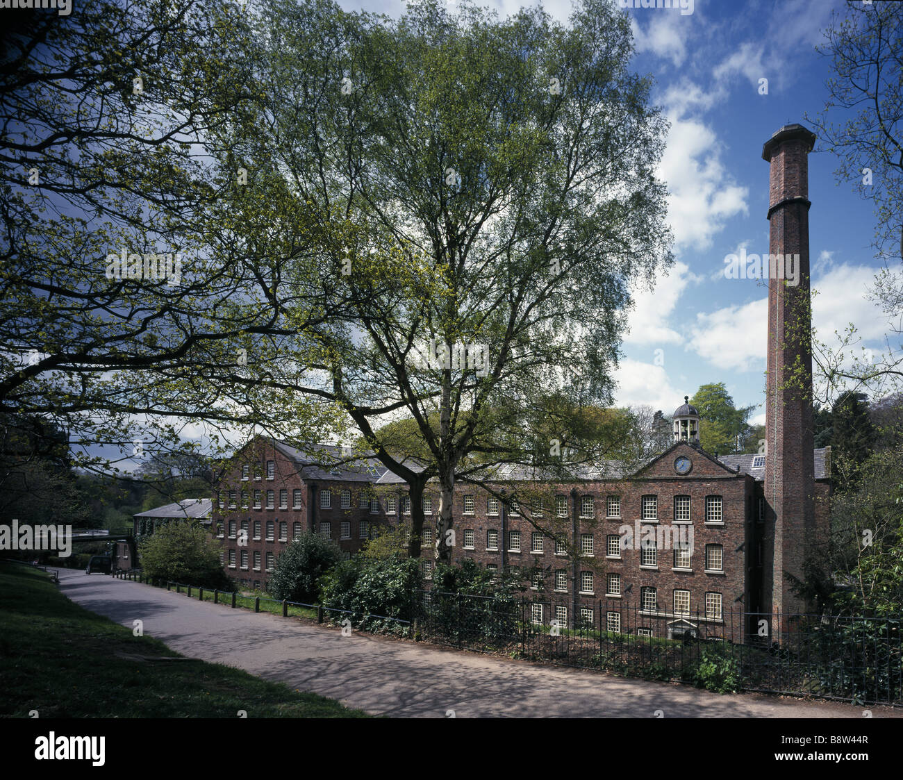Front elevation of Quarry Bank Mill a Georgian water powered cotton ...