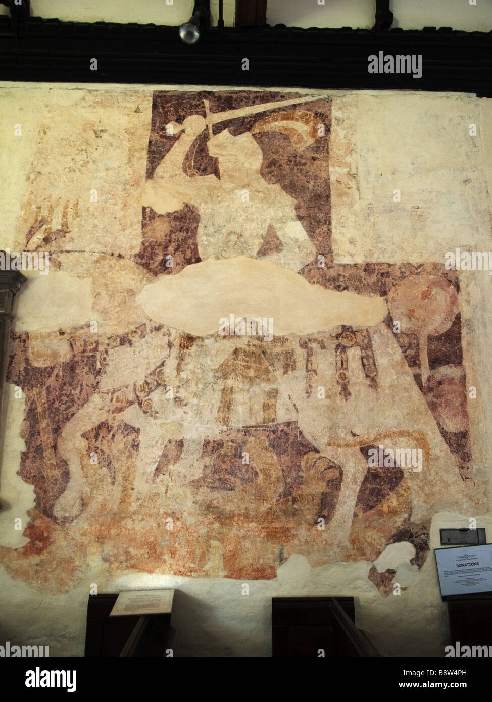 Wall painting Church of St Cadoc Llangattock Lingoed Monmouthshire ...