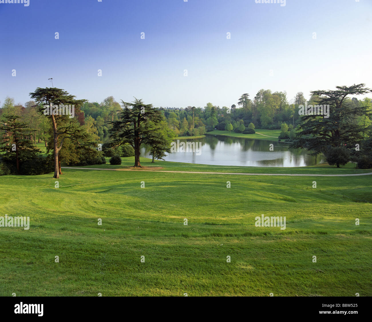 A panoramic view over the lake in Claremont Garden the surrounding ...