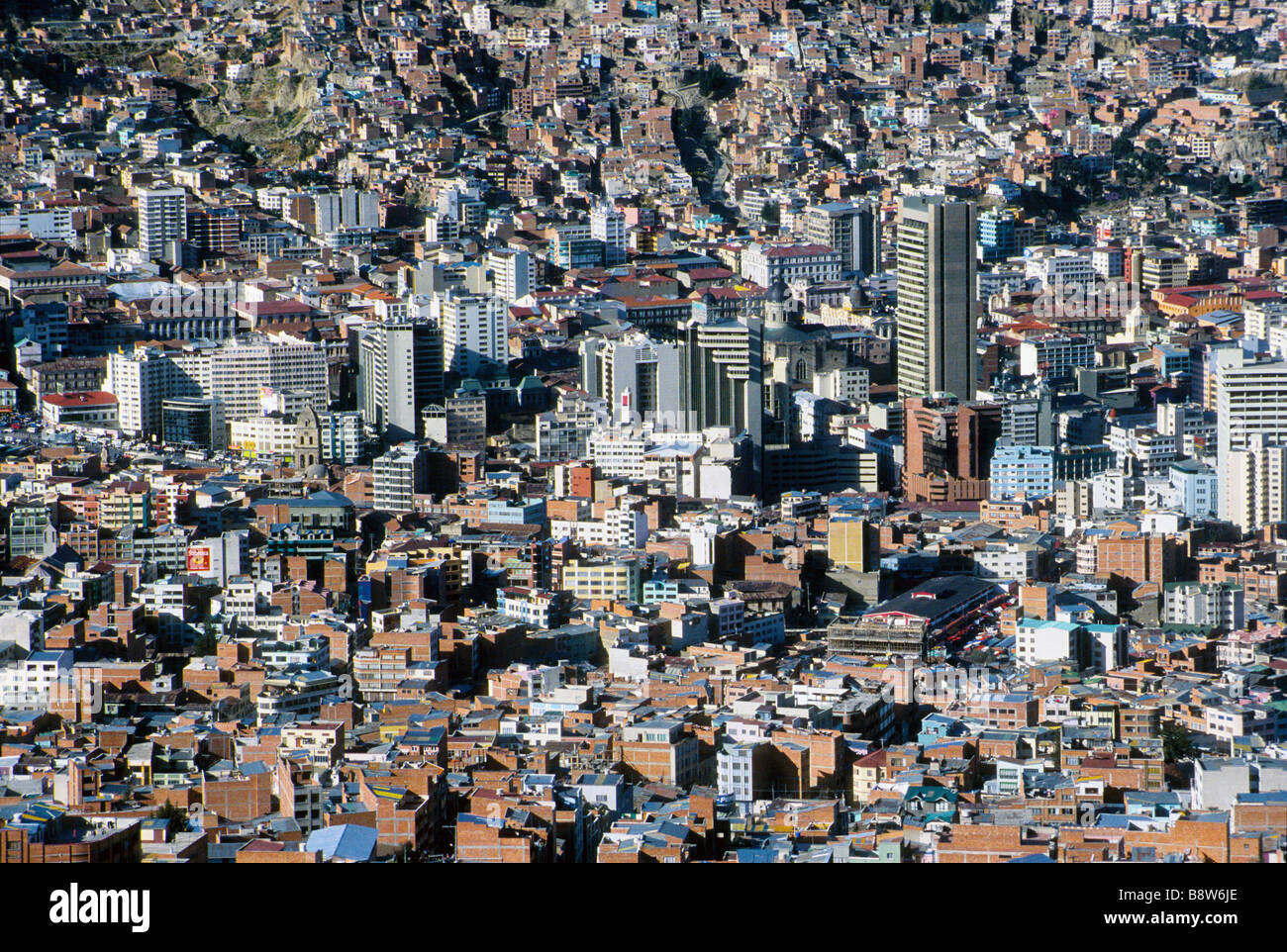 aerial view of La Paz Bolivia Stock Photo - Alamy