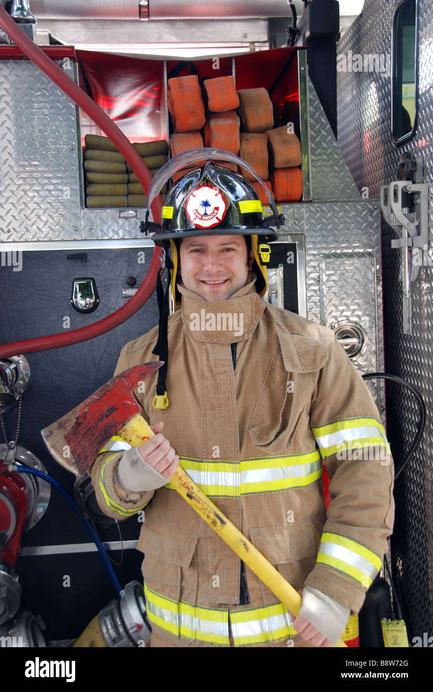 Firefighter Inside Fire Station High Resolution Stock Photography and ...