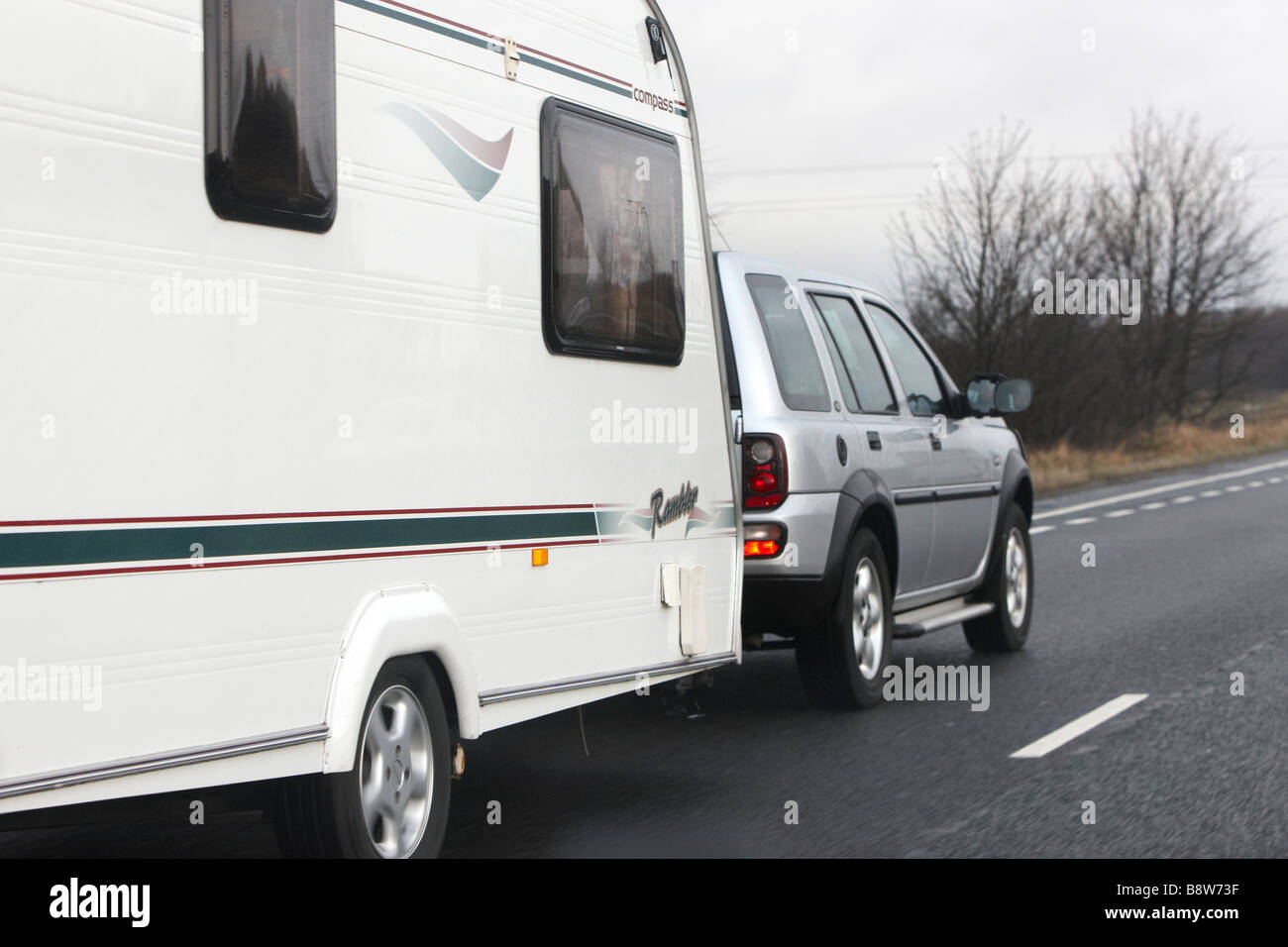caravan on motorway Stock Photo - Alamy