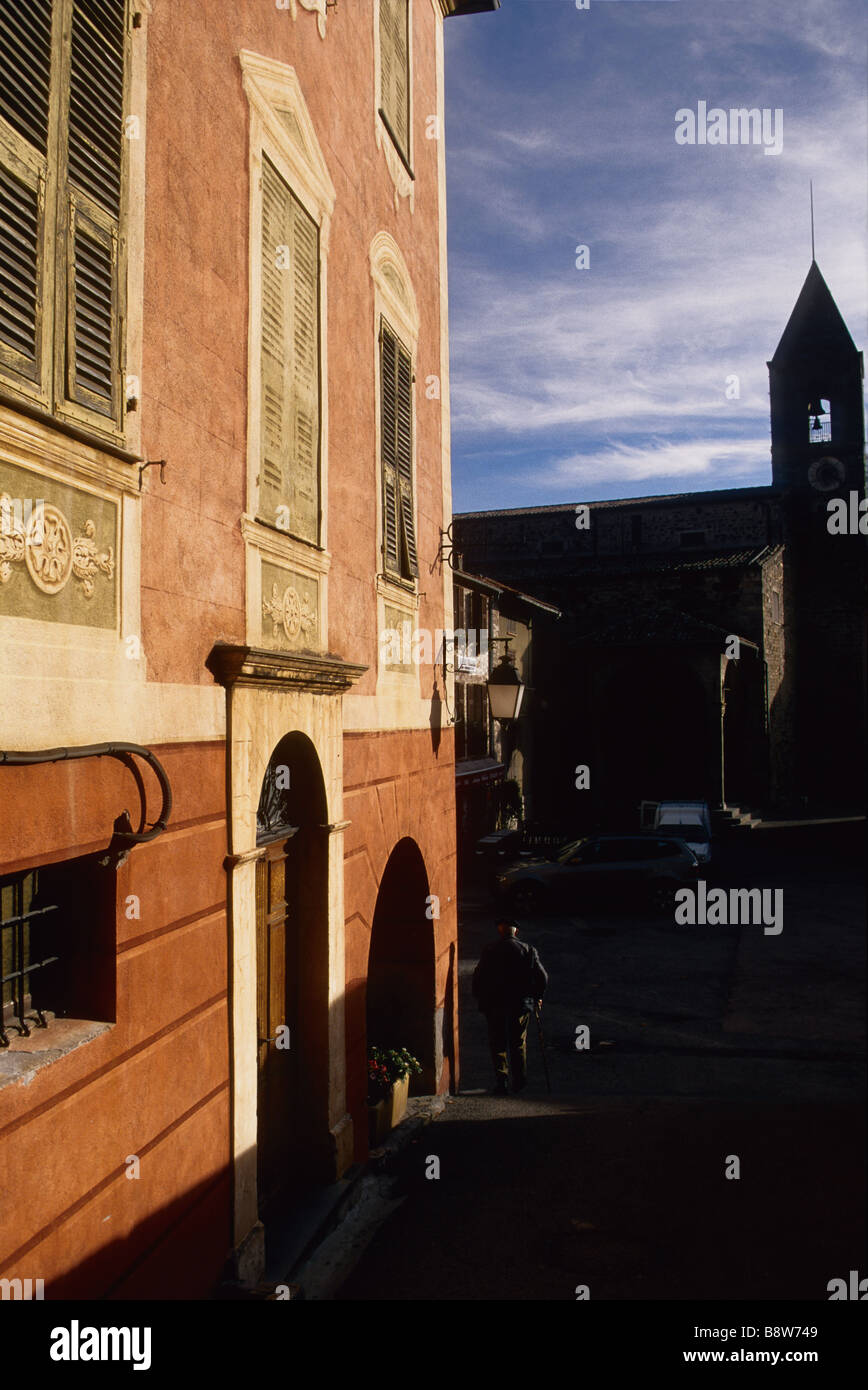colorful building in the village of Utelle Stock Photo - Alamy