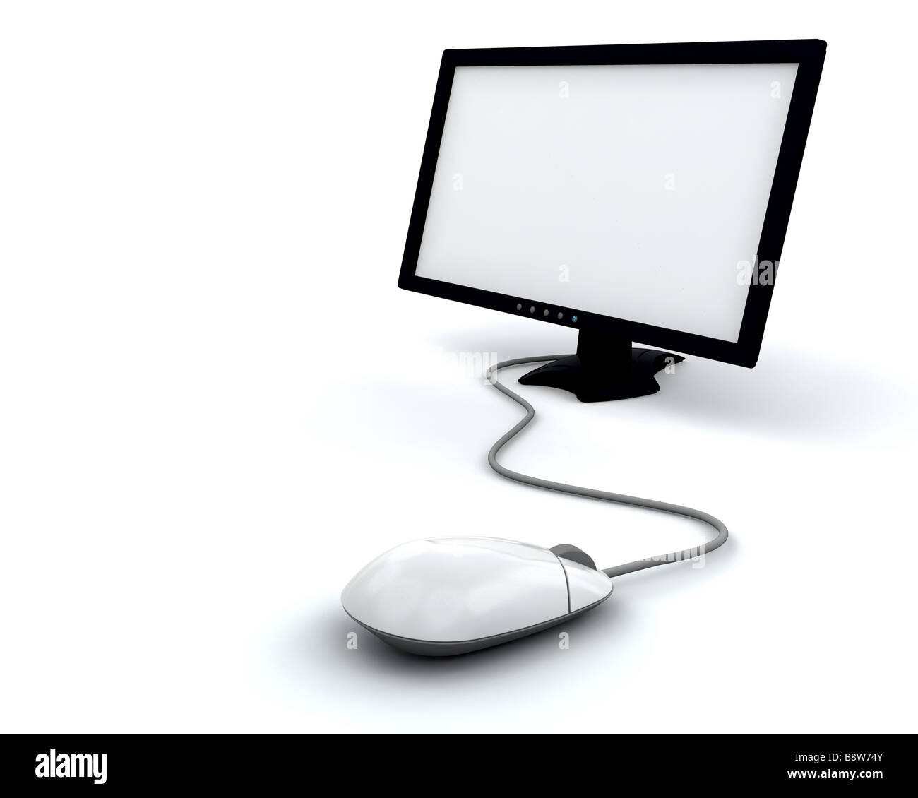 Computer screen with mouse Stock Photo - Alamy