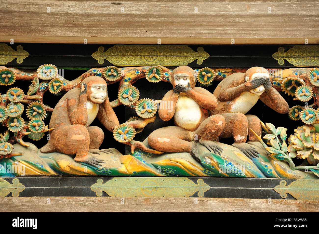 Three Wise Monkeys, Tosho-gu, Nikko, Tochigi Prefecture, Japan Stock ...