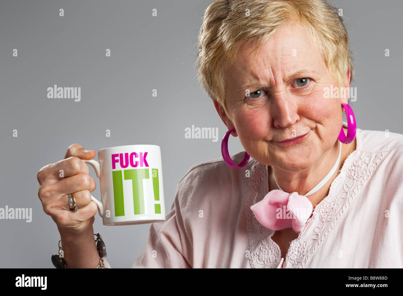 Grumpy middle aged woman hi-res stock photography and images - Alamy