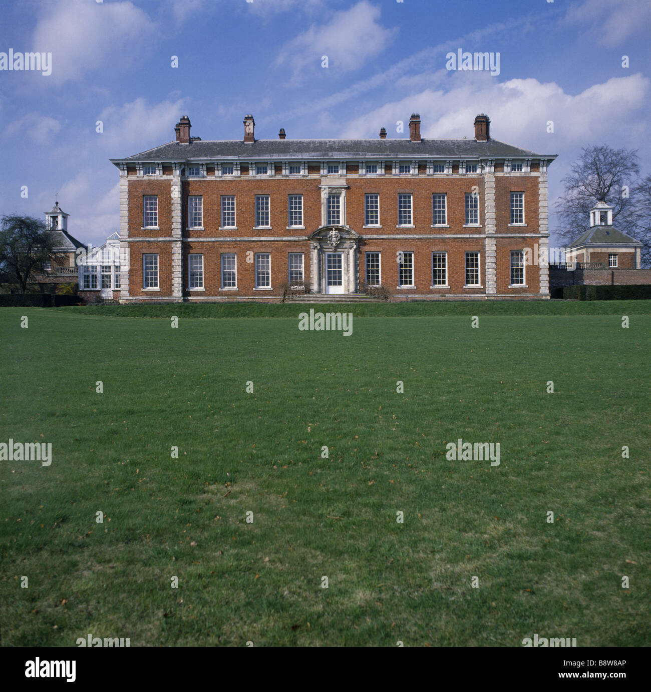 View showing Beningbrough Hall the garden front facing South Stock ...