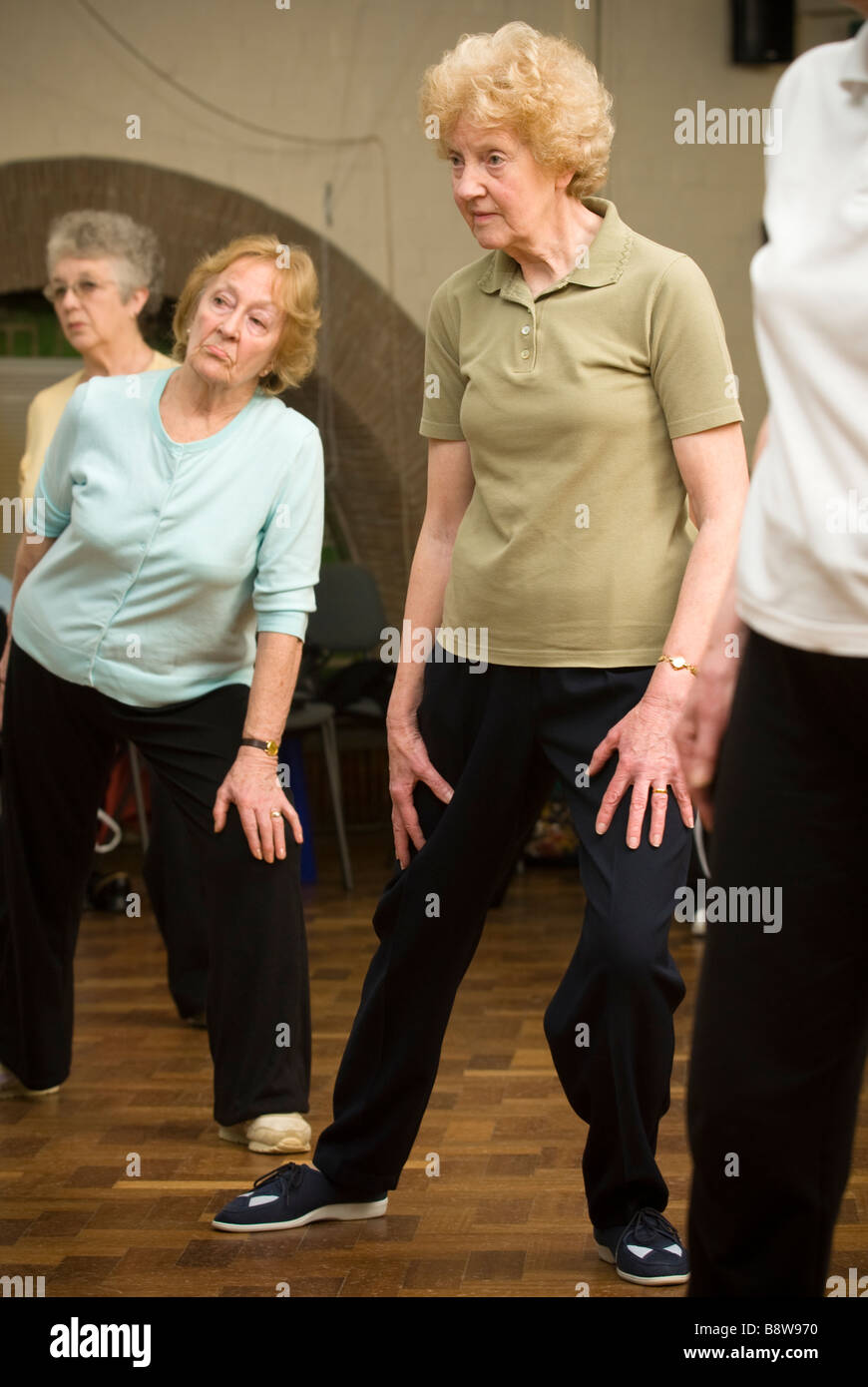 Elderly women at a keep fit class Stock Photo - Alamy