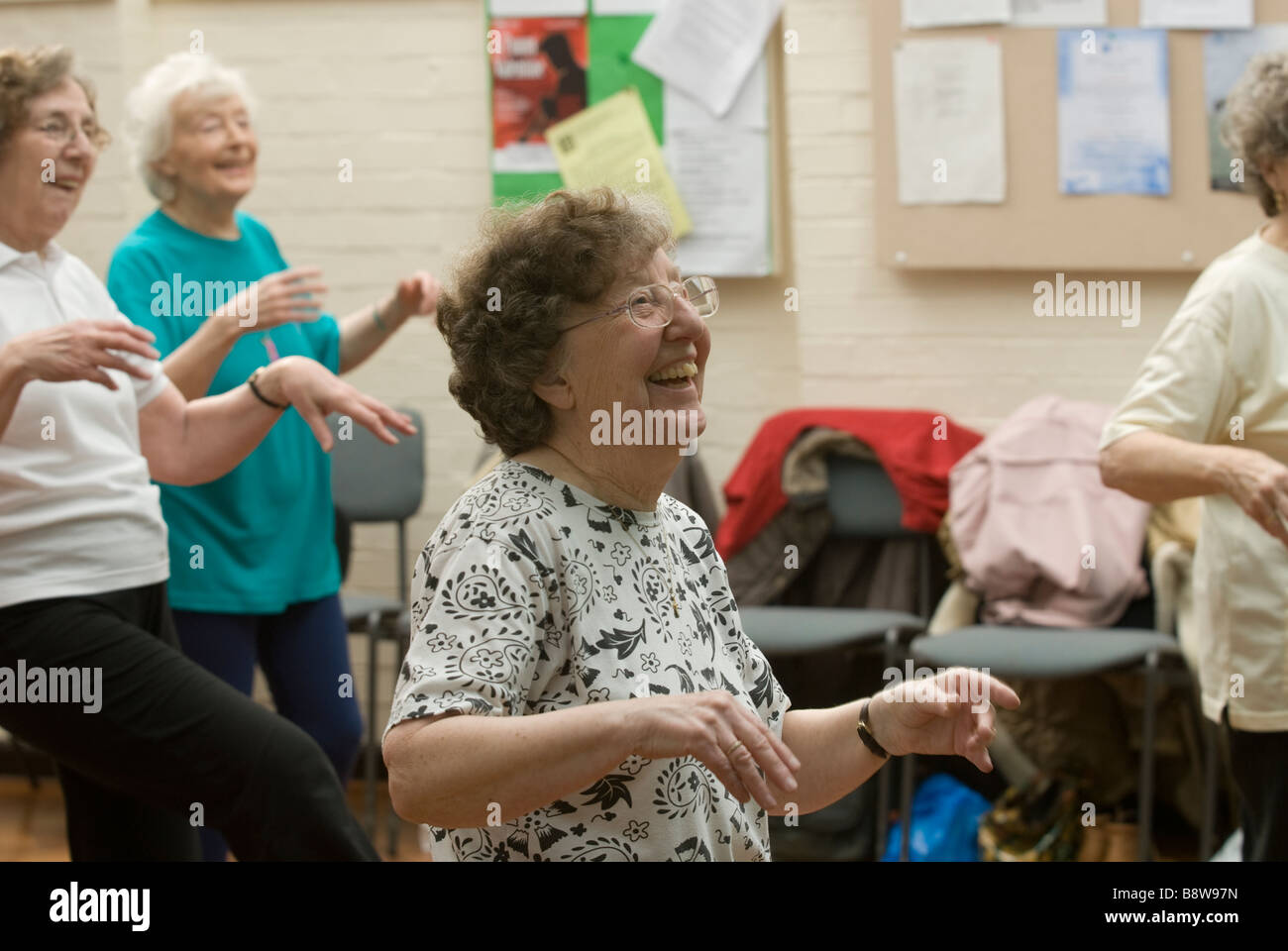Elderly women at a keep fit class Stock Photo - Alamy