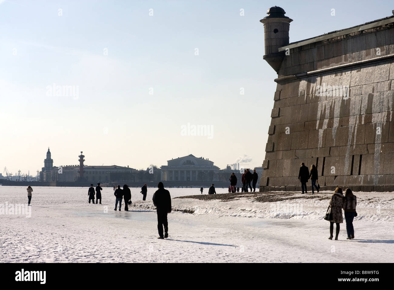 Neva river at winter, St.Petersburg, Russia Stock Photo - Alamy