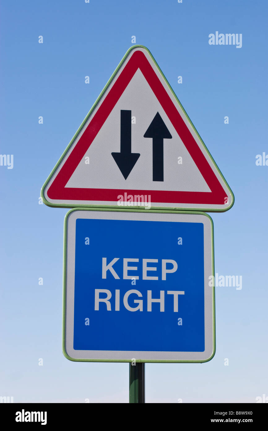 Keep right sign hi-res stock photography and images - Alamy