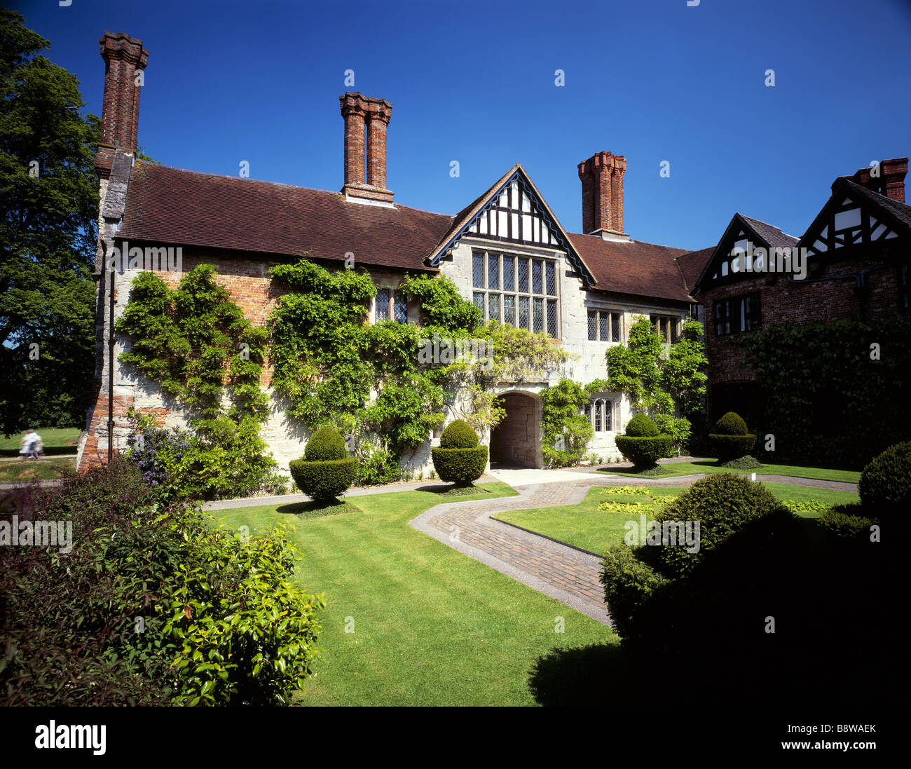 A view of Baddesley Clinton from across the Courtyard showing the ...