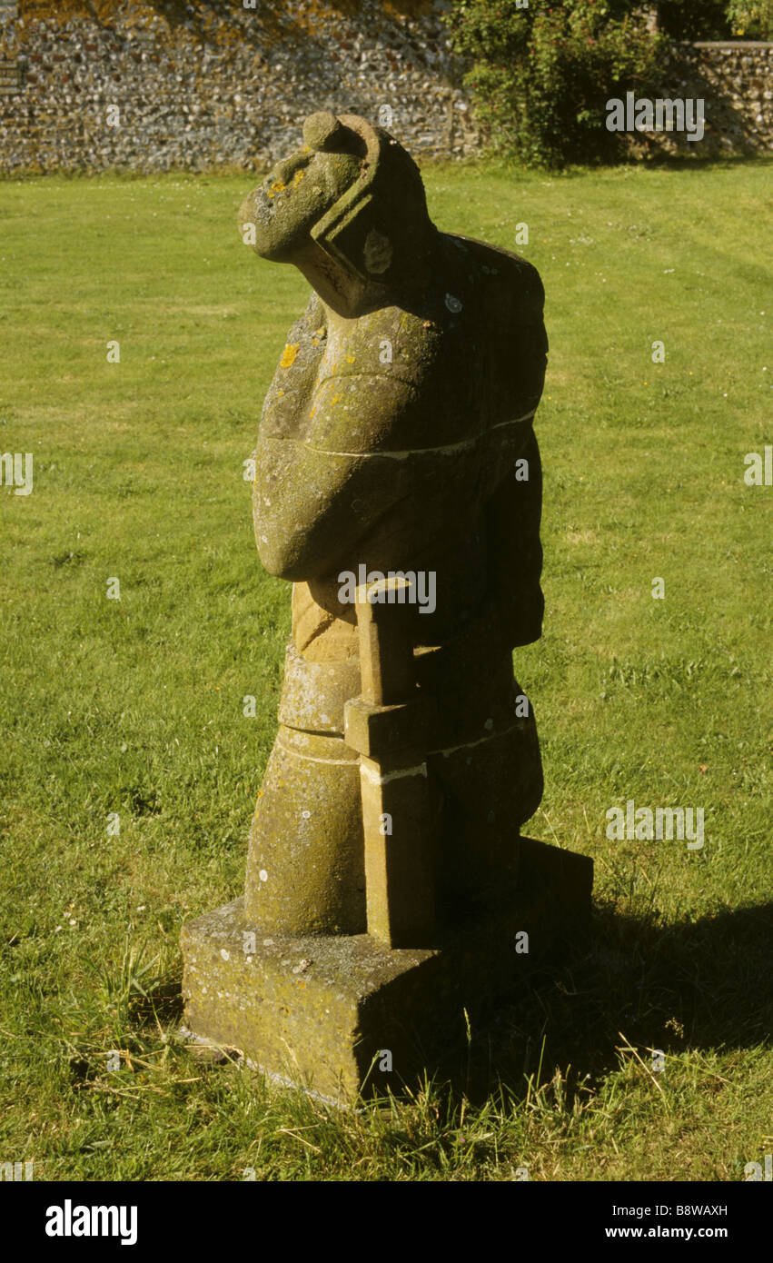 A close view of the stone statue of Hercules in the garden at Monk s ...