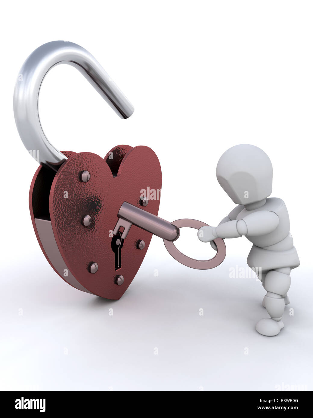 Person unlocking heart shaped padlock Stock Photo - Alamy