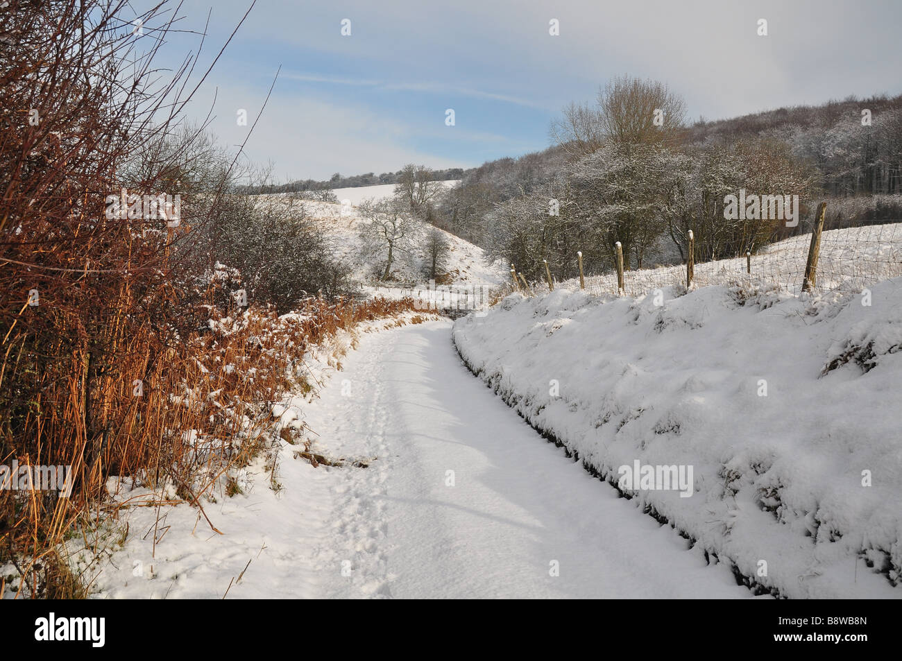 Rural lane snow hi-res stock photography and images - Alamy