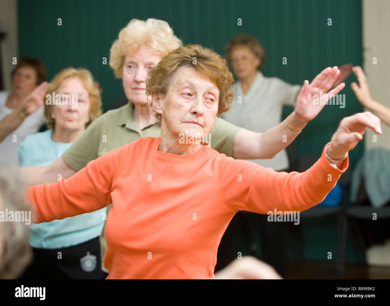 Elderly women at a keep fit class Stock Photo - Alamy