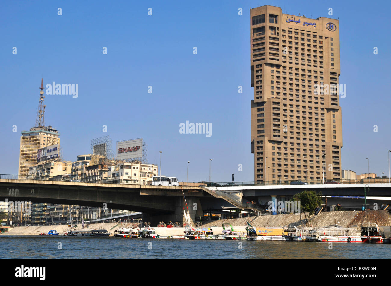 Cairo view from Nile river Egypt Stock Photo - Alamy