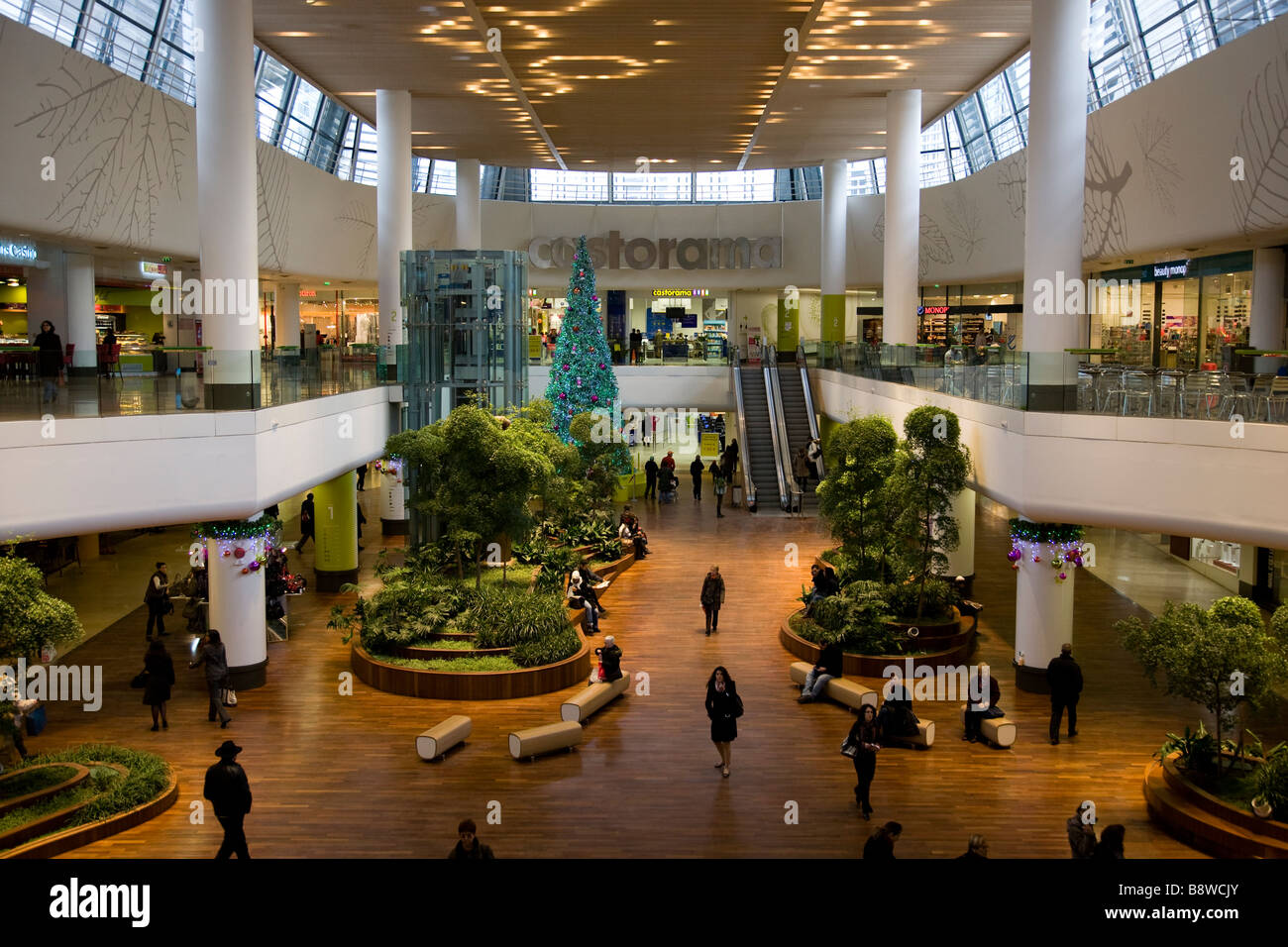 An overview of a Parisian shopping mall Stock Photo - Alamy