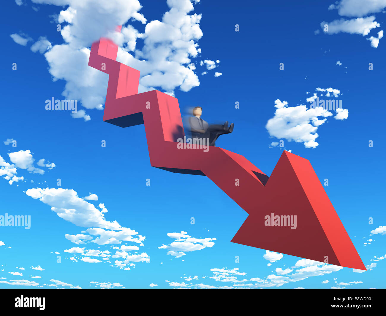 graph go down Stock Photo - Alamy