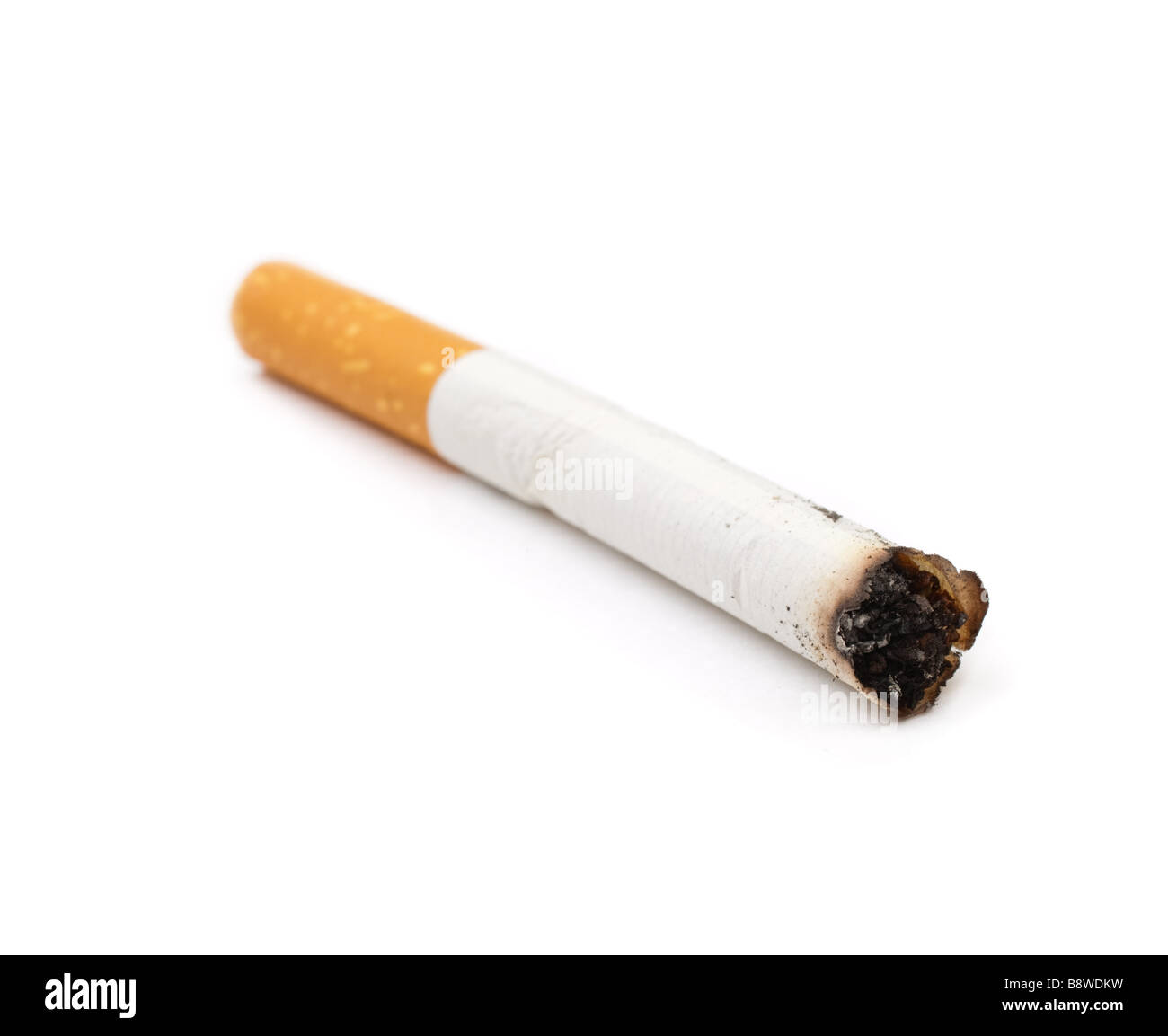 cigarette isolated on white background focus point on nearest part ...