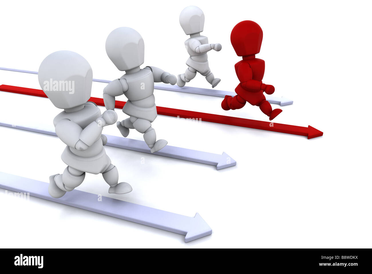 Image showing one person leading the way Stock Photo - Alamy
