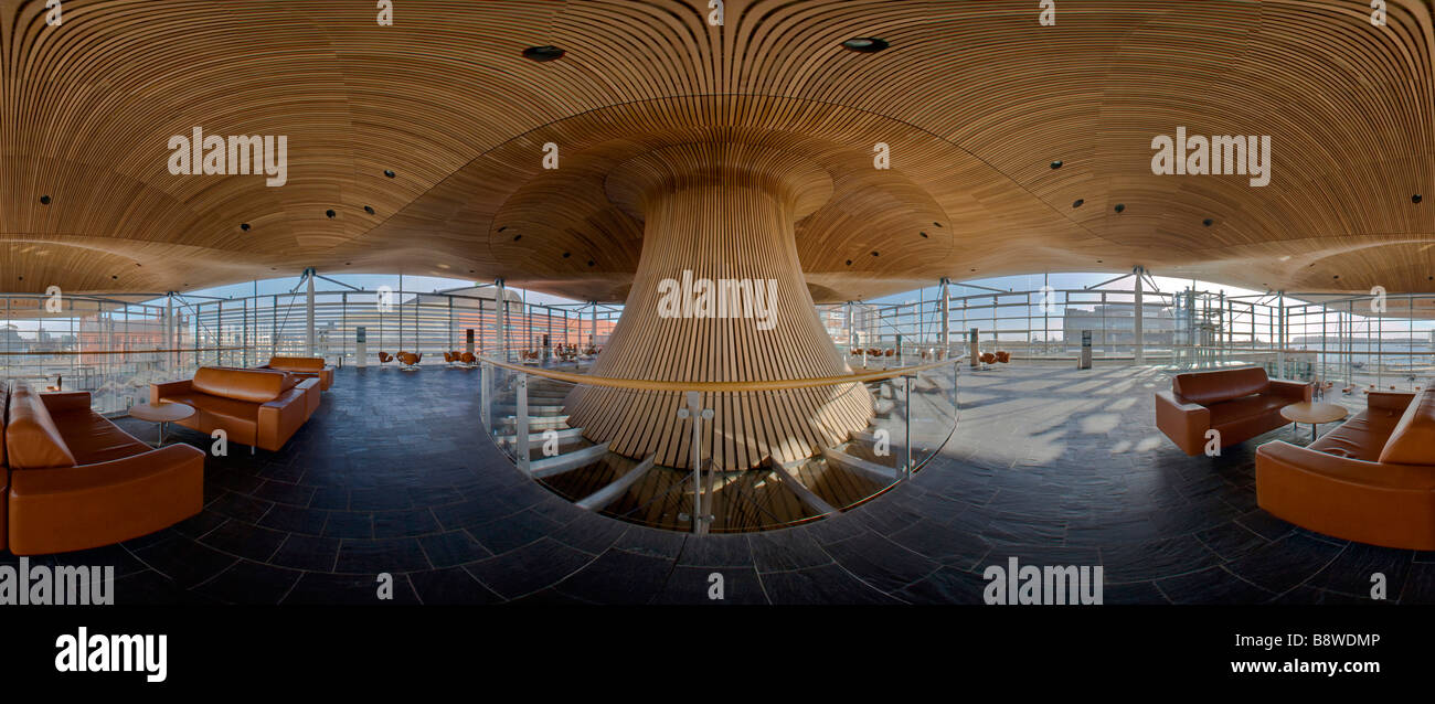 Welsh Assembly Senedd Building interior Cardiff Bay Wales UK Stock ...