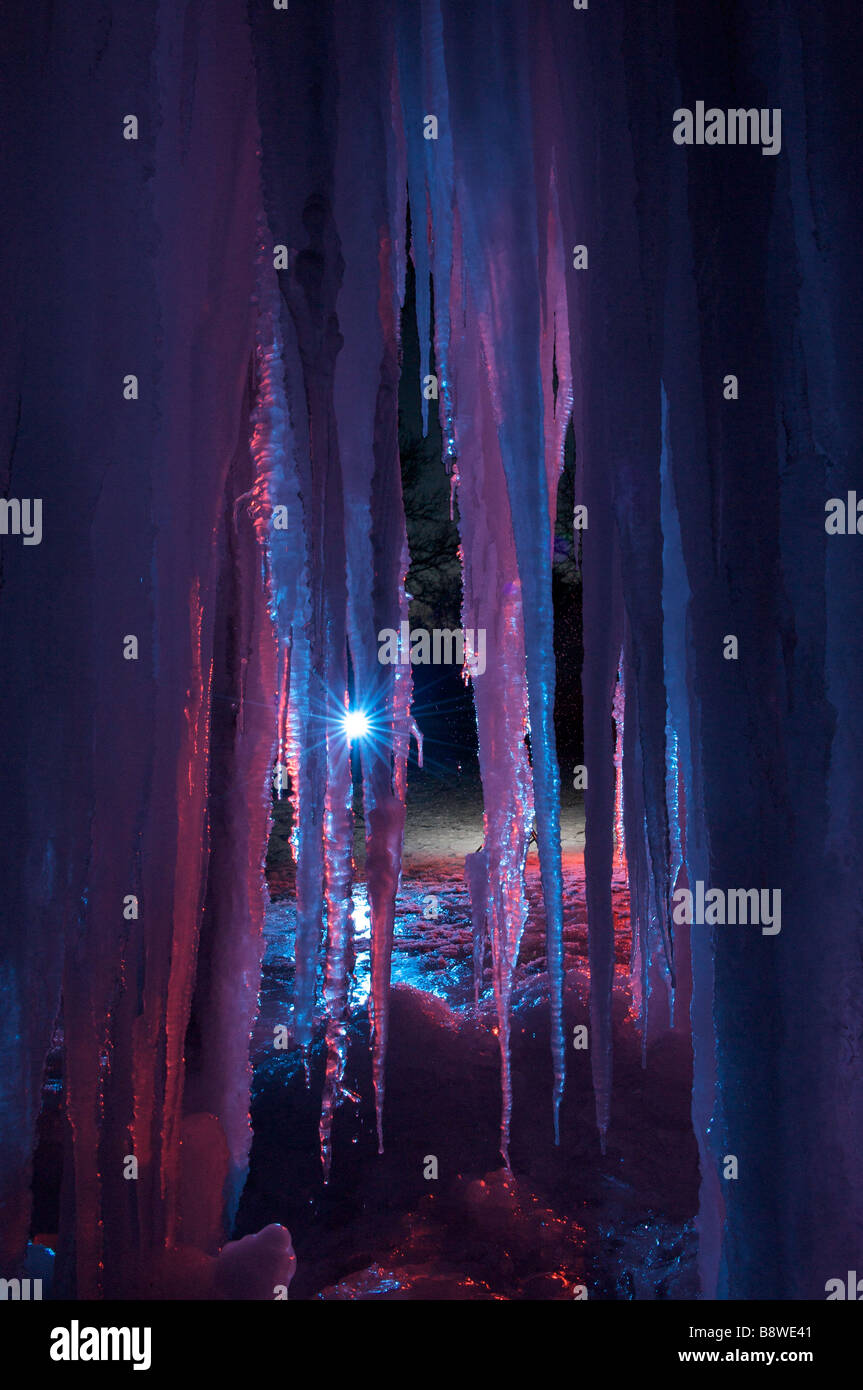 red and blue icicles Stock Photo - Alamy